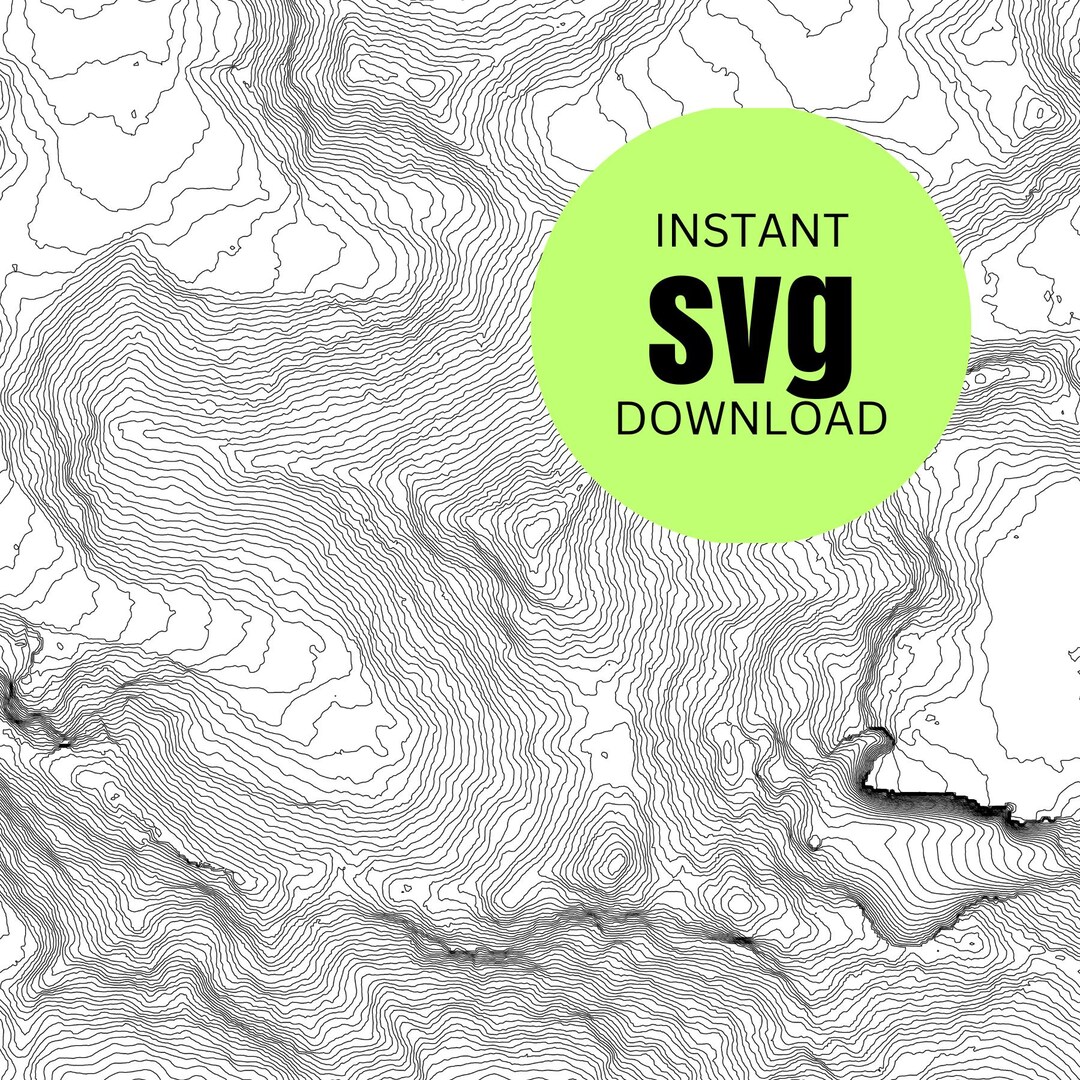 Mount Everest Himalayas Topographic Map SVG Vector File - Etsy