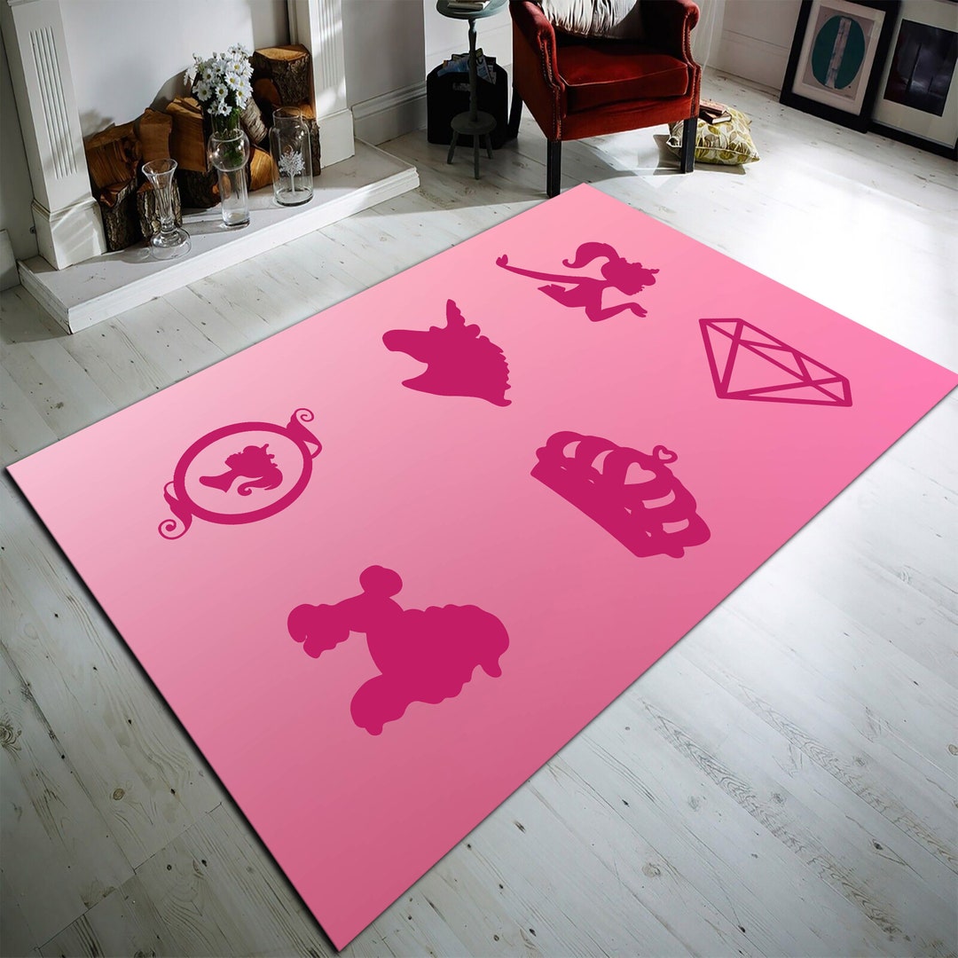 Barbie Area Rug , Barbie Fashion , Pink Lip Carpet , Baby Room Decor ...
