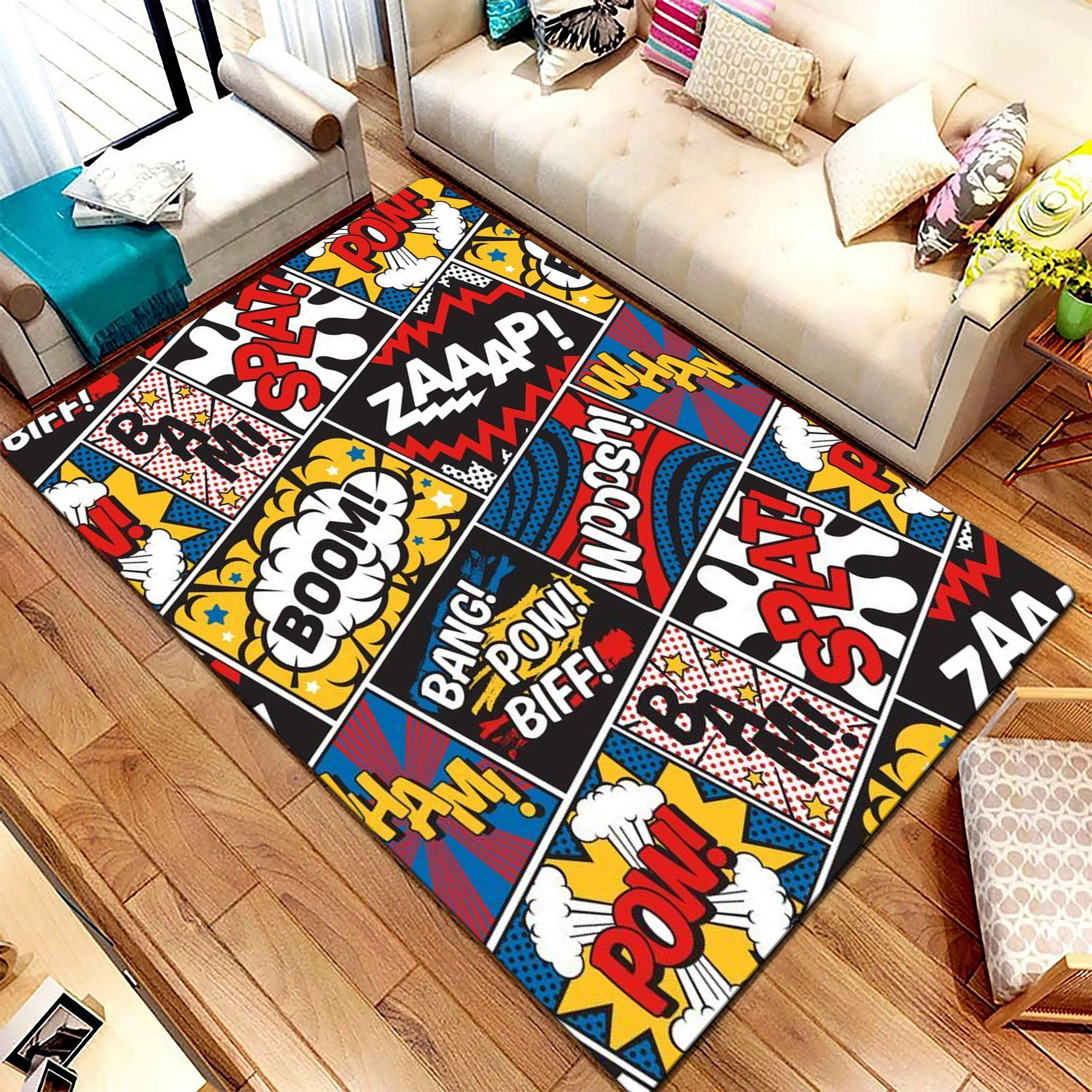 Pop Art Rug Comic Graffiti Rug Zaap Art Rug Modern Art Rug - Etsy