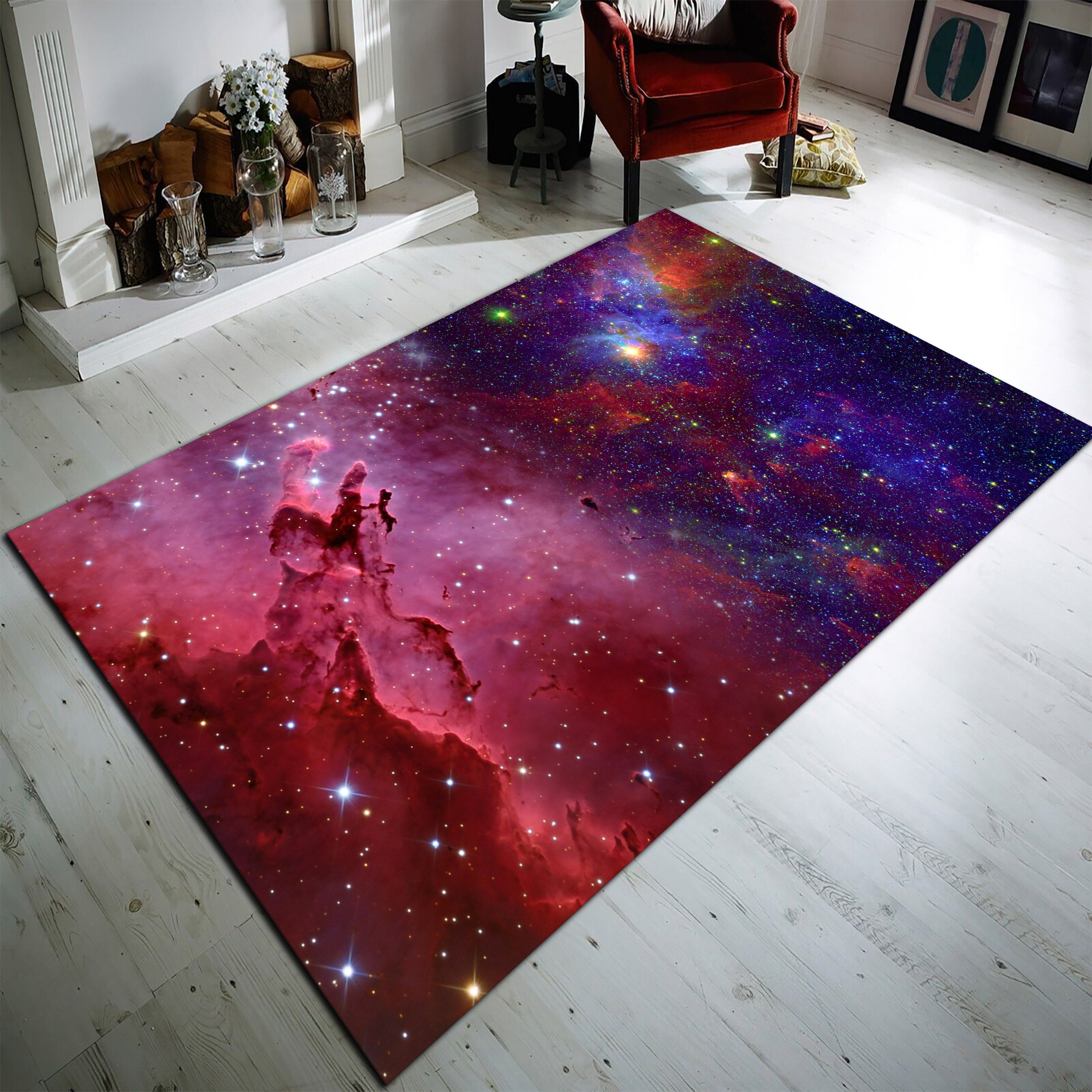 Starry Sky Rug, Personalized Rugs, Milky Way Rug, Galaxy Rug, Machine ...