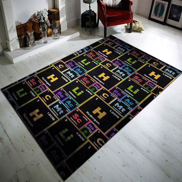 Periodic Table of Elements Rug - Etsy
