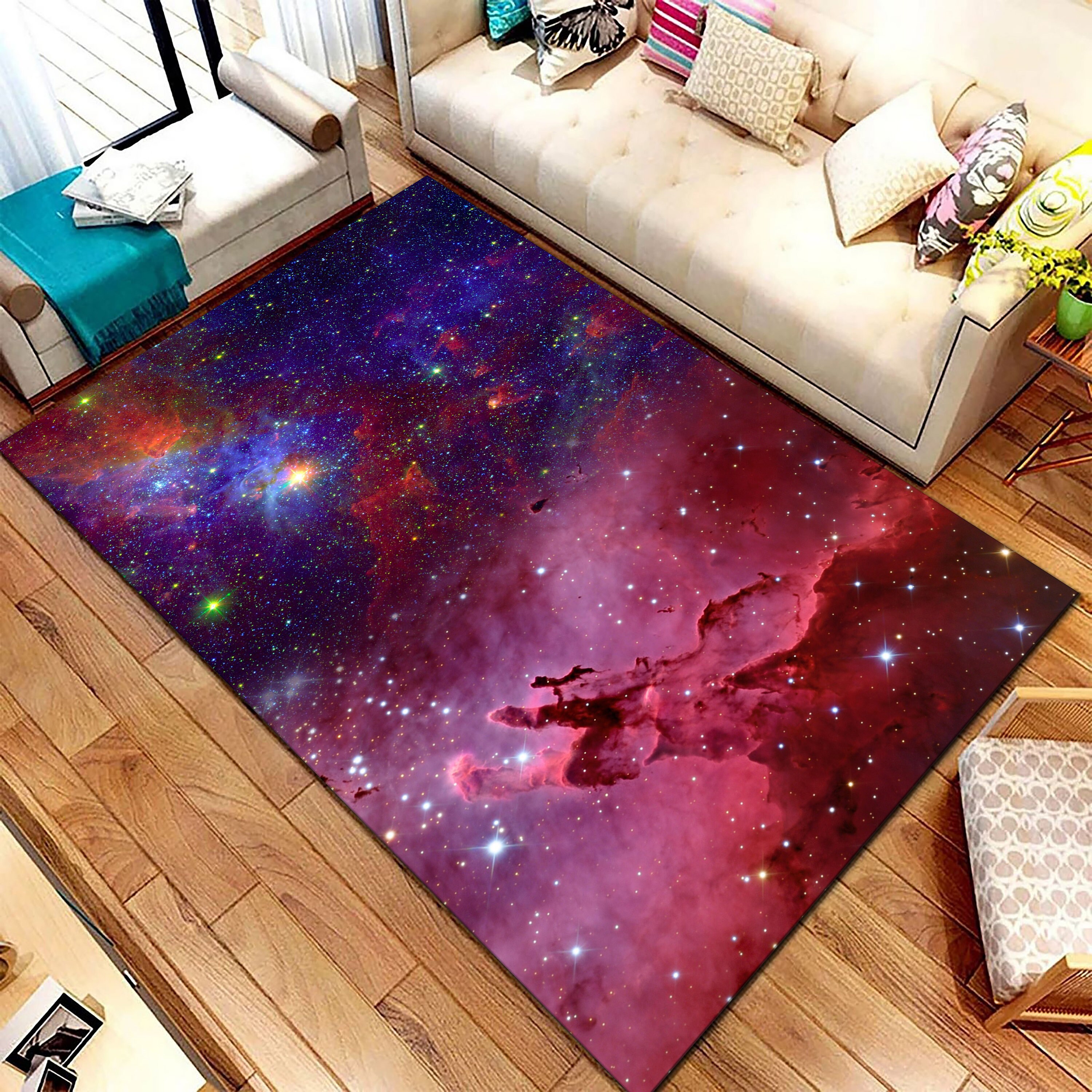 Starry Sky Rug, Personalized Rugs, Milky Way Rug, Galaxy Rug, Machine ...