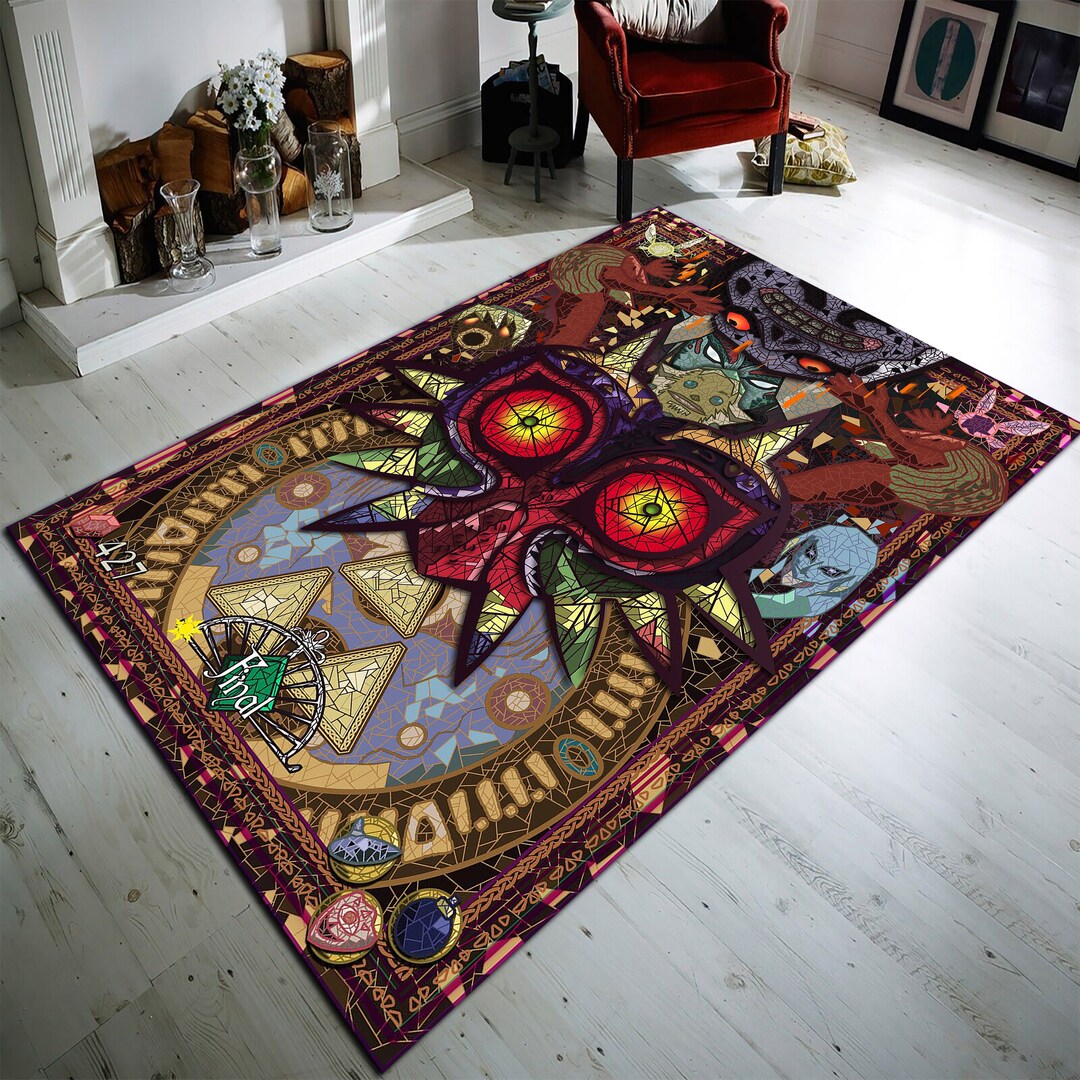 Majora's Mask Area Rug, Zelda Gaming Decor - Etsy