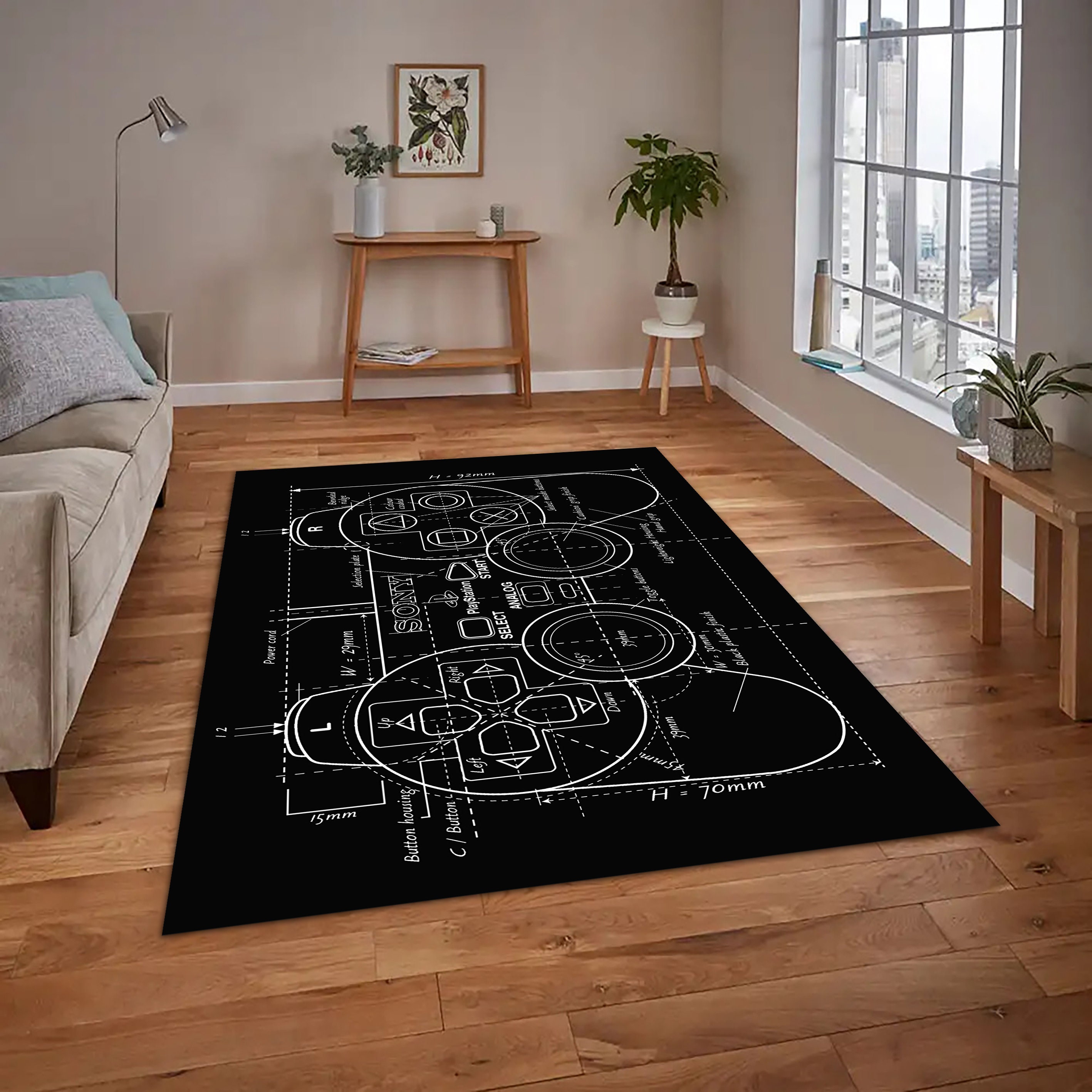 Game Console Rug,gamer Rug,game Room Rug,play Room Decor,area Rug ...