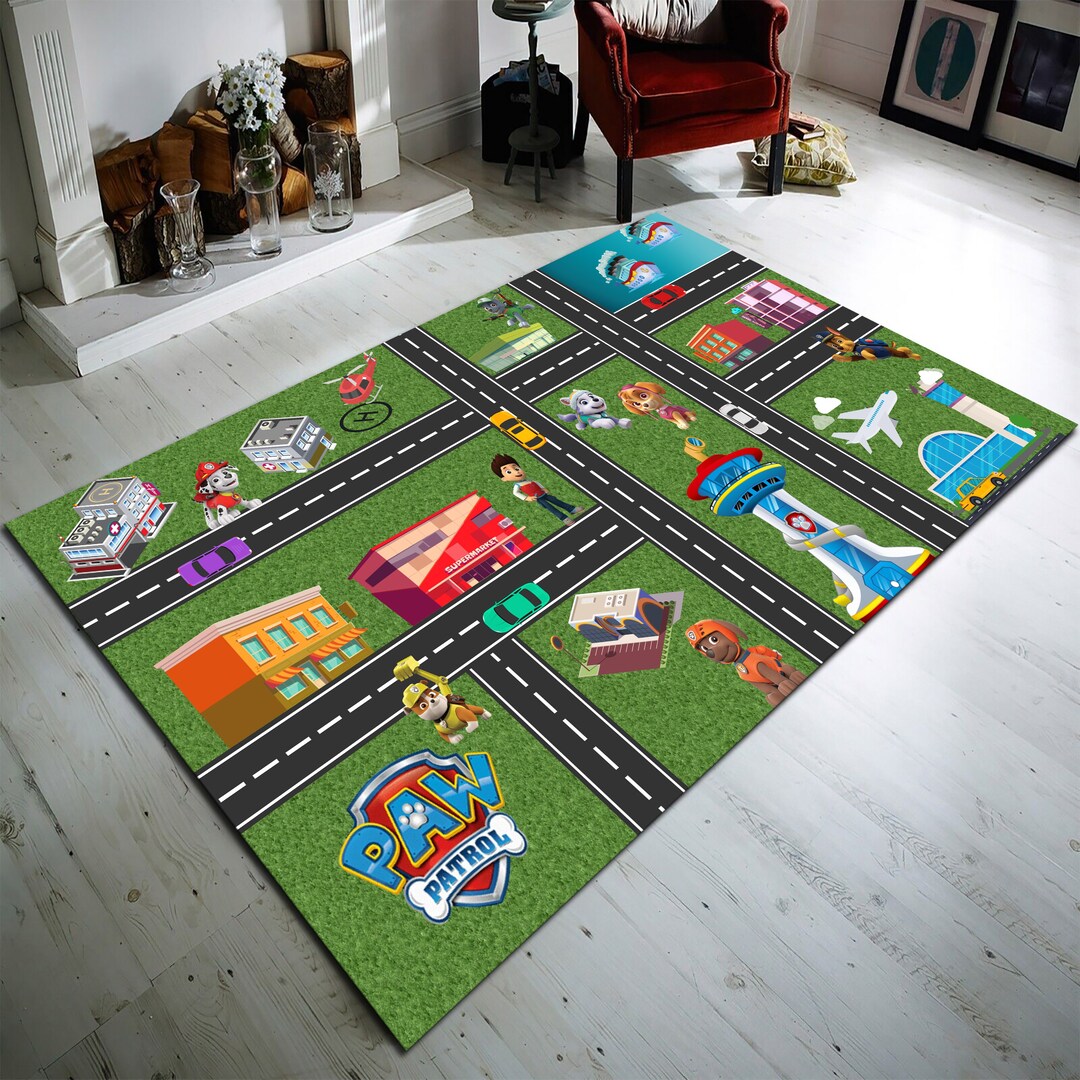 Kid City Map Traffic Rug, City Road Children Friendly Carpet, Traffic ...