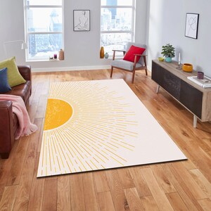 Boho Sun Rug, Modern Painting Rug, Luxury Decor for Room, Minimalism ...
