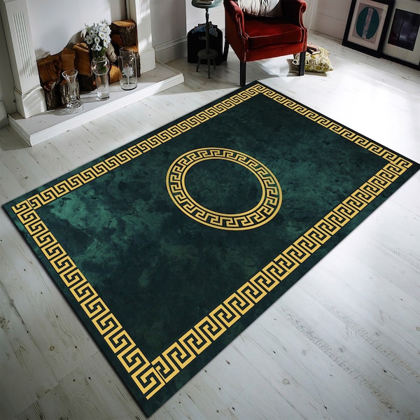 Green Area Rug - Etsy