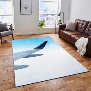 Plane Rug,sky Rug, Airport Rug, Plane Theme Rug, Jet Rug, Jet Pattern ...