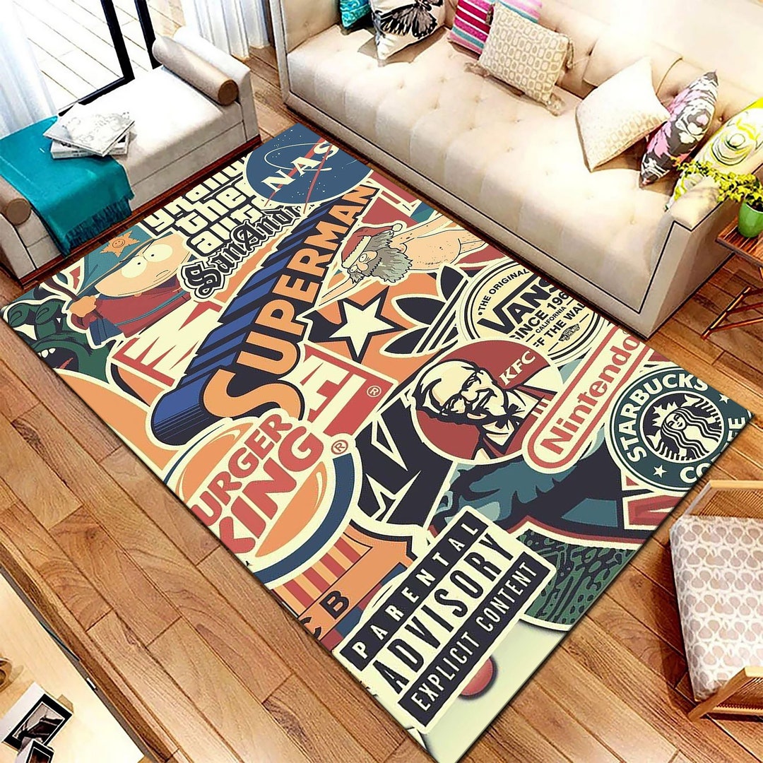 Pop Art Rug,graffiti Rug,rug,pop Art Design,modern Art Rug,home ...