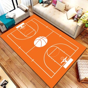 Basketball Court Rug, Basketball Sports Area Rug, Team Basketball Gifts ...