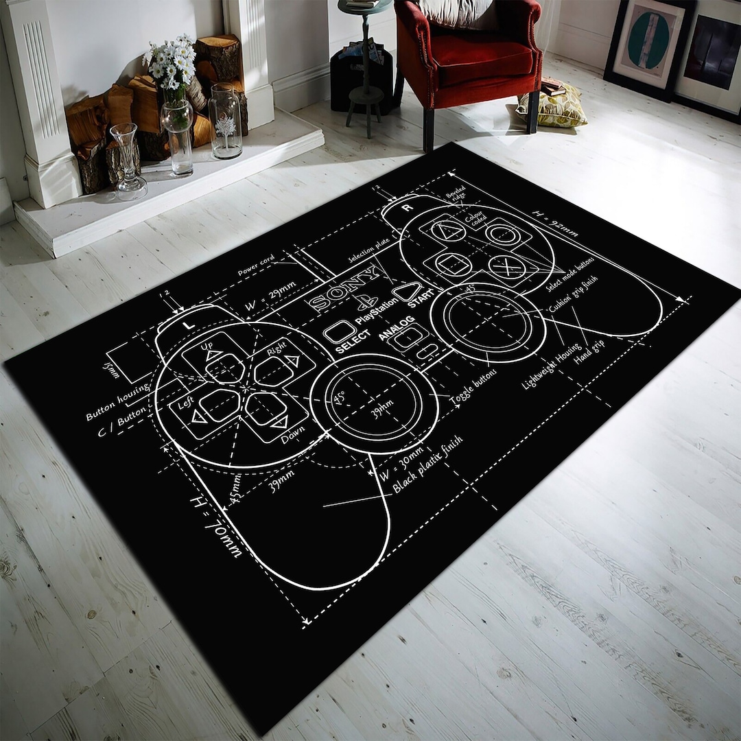 Game Console Rug,gamer Rug,game Room Rug,play Room Decor,area Rug ...