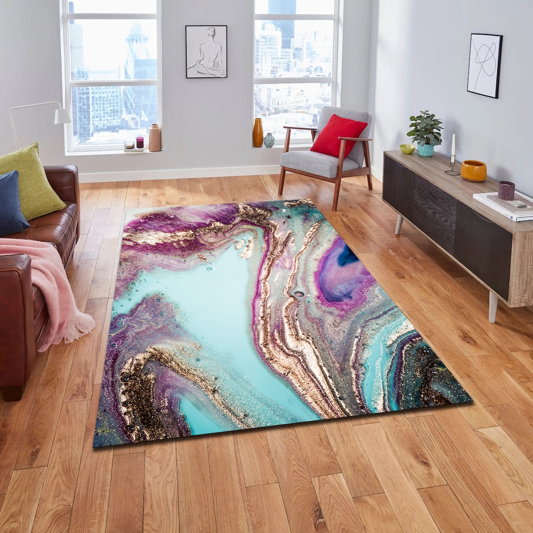 Purple Rug, Bright Purple Carpet, Abstract Rug, Modern Rugs, Popular ...