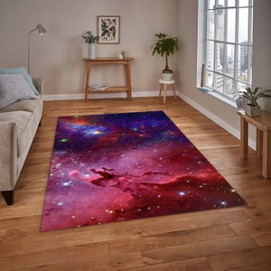 Starry Sky Rug, Personalized Rugs, Milky Way Rug, Galaxy Rug, Machine ...