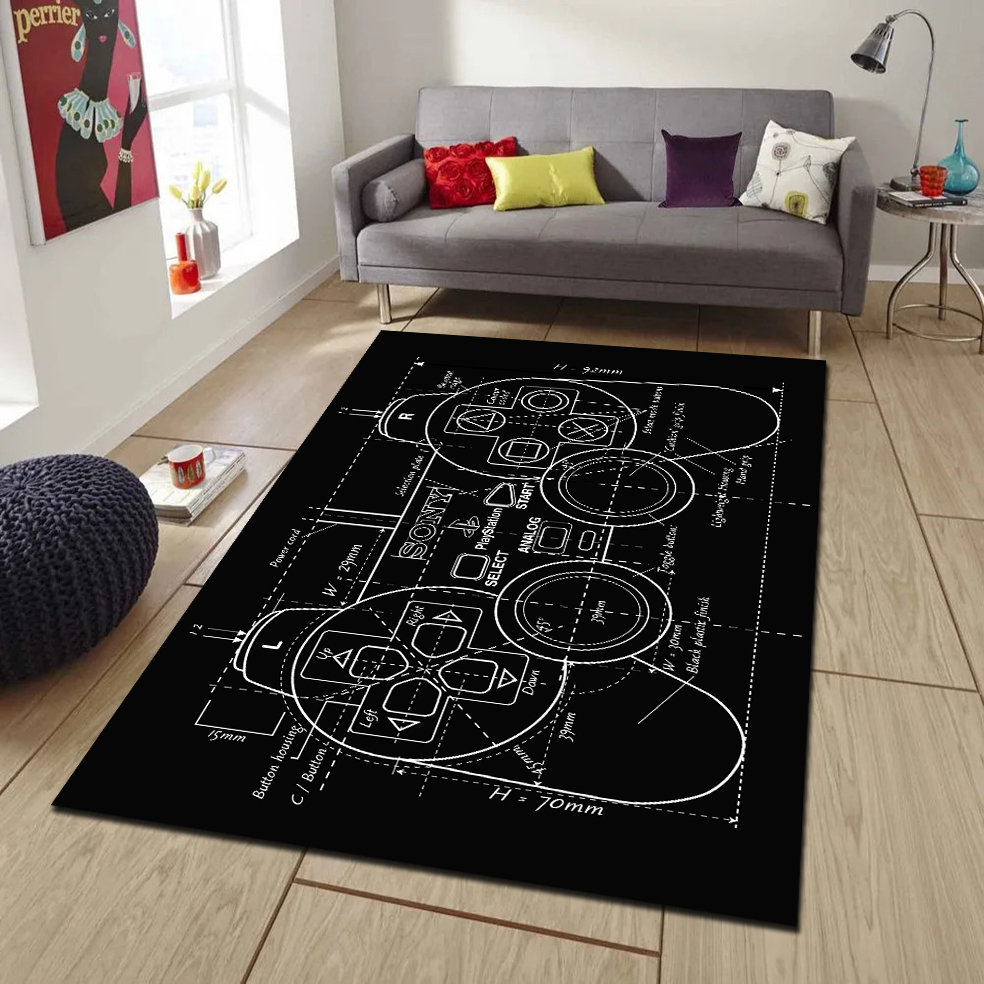 Game Console Rug,gamer Rug,game Room Rug,play Room Decor,area Rug ...
