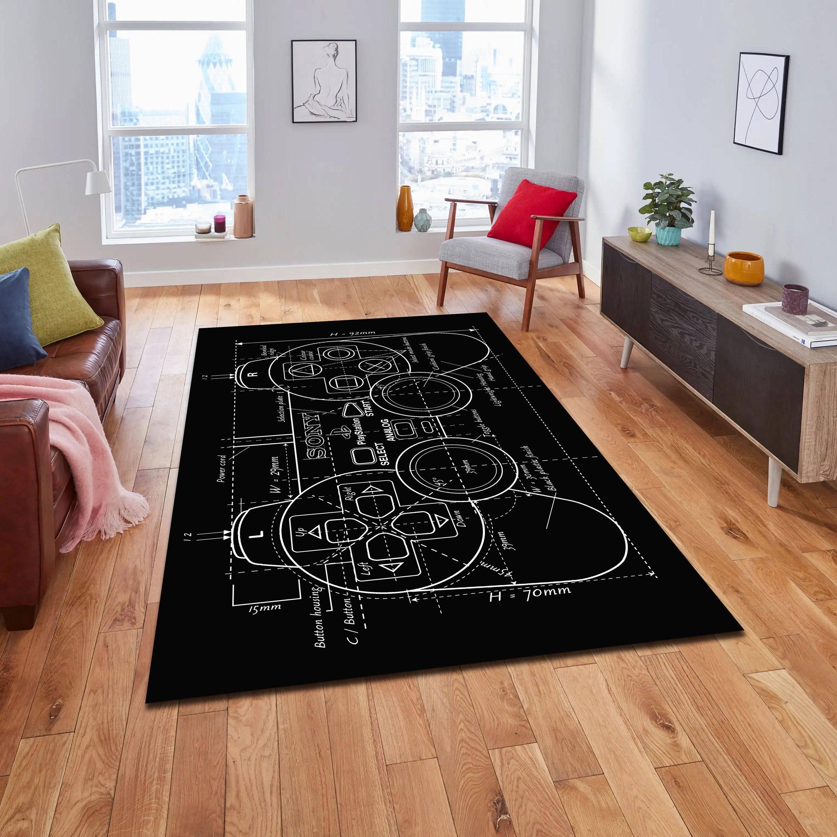 Game Console Rug,gamer Rug,game Room Rug,play Room Decor,area Rug ...