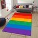 Rainbow Pride Area Rug, LGBT Decor, Cotton Base - Etsy