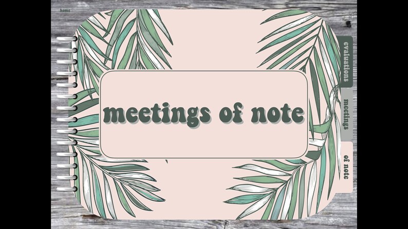 Evaluations and Meetings Notebook - Etsy