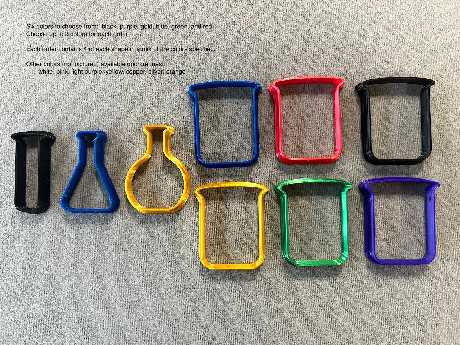 Set of Science Glassware Shapes (12 Per/ Package) to String, or Create ...