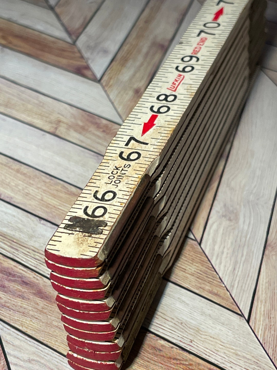 Vintage Lufkin Red End Extendable Locking Joint Ruler - Etsy