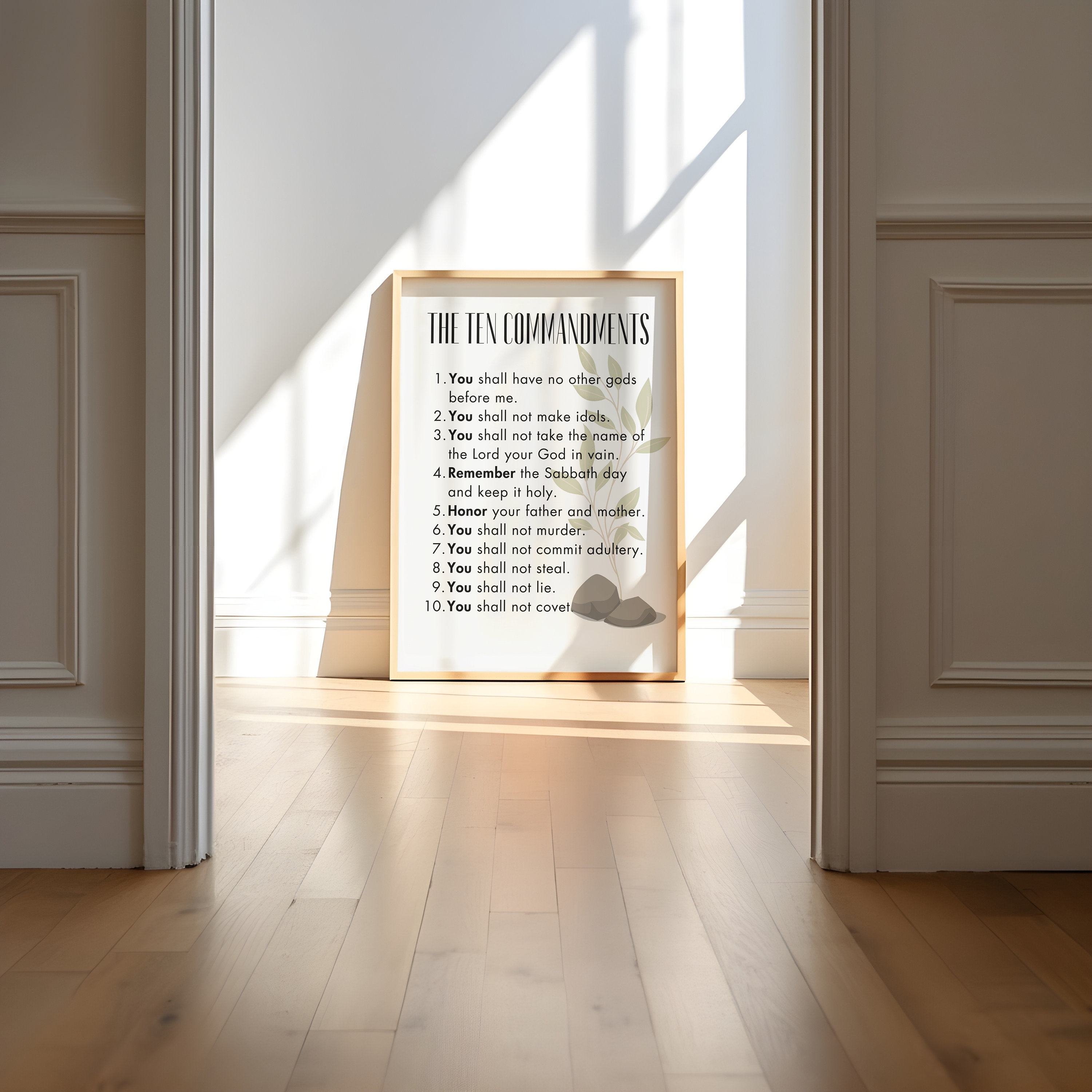 The Ten Commandments, Exodus 20:1-17, Bible Verse Printable, Bible ...