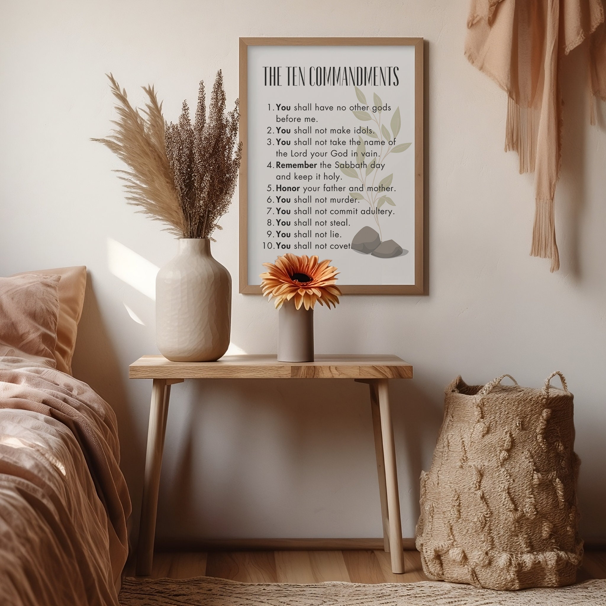 The Ten Commandments, Exodus 20:1-17, Bible Verse Printable, Bible ...
