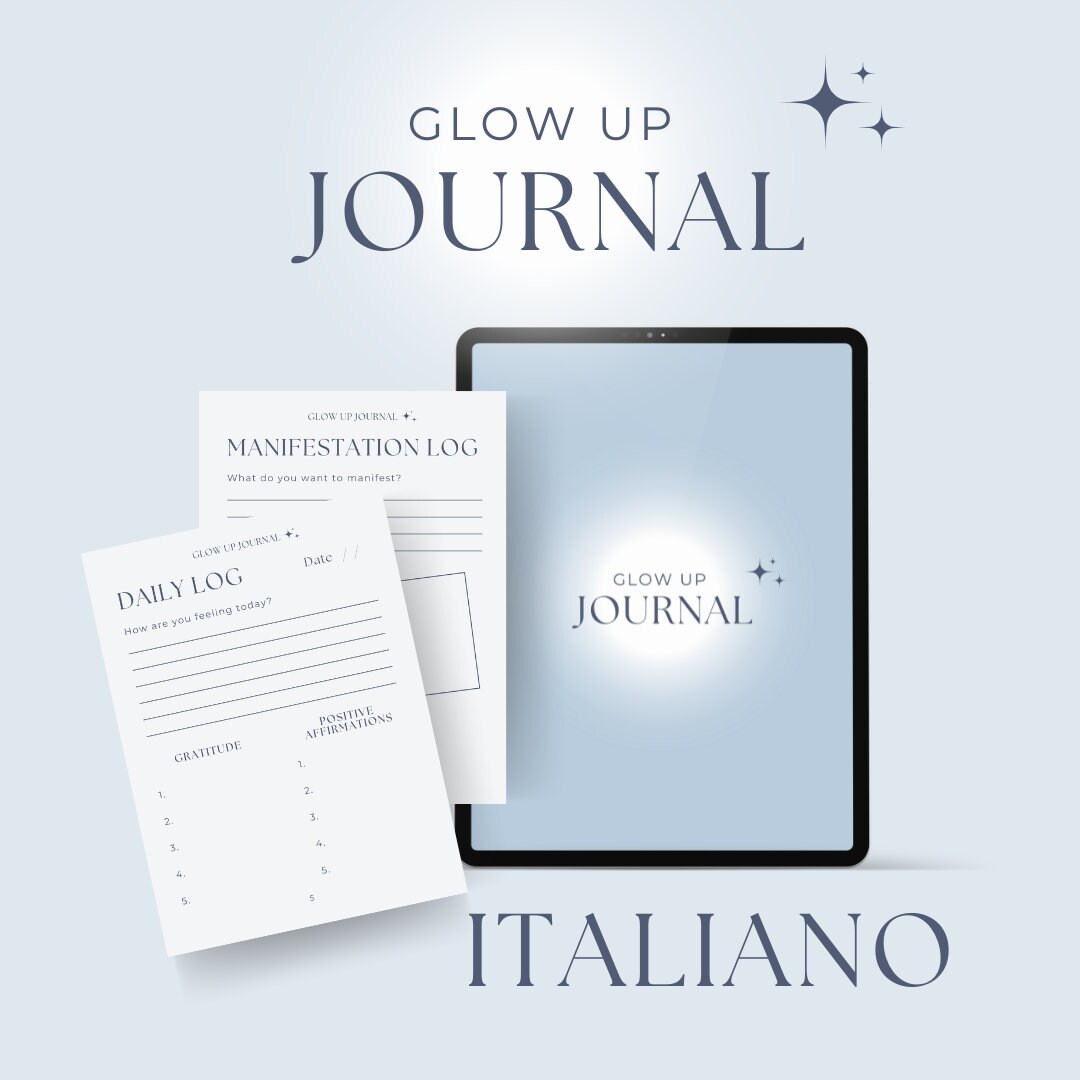 Glow Up Journal ITALIANO, Diario per il Glow Up, Diario per la ...