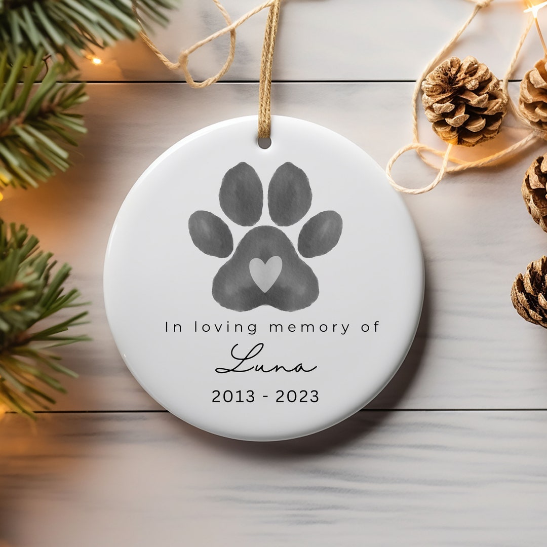 Personalized Pet Memorial Christmas Ornament Pet Memorial Ornament in ...