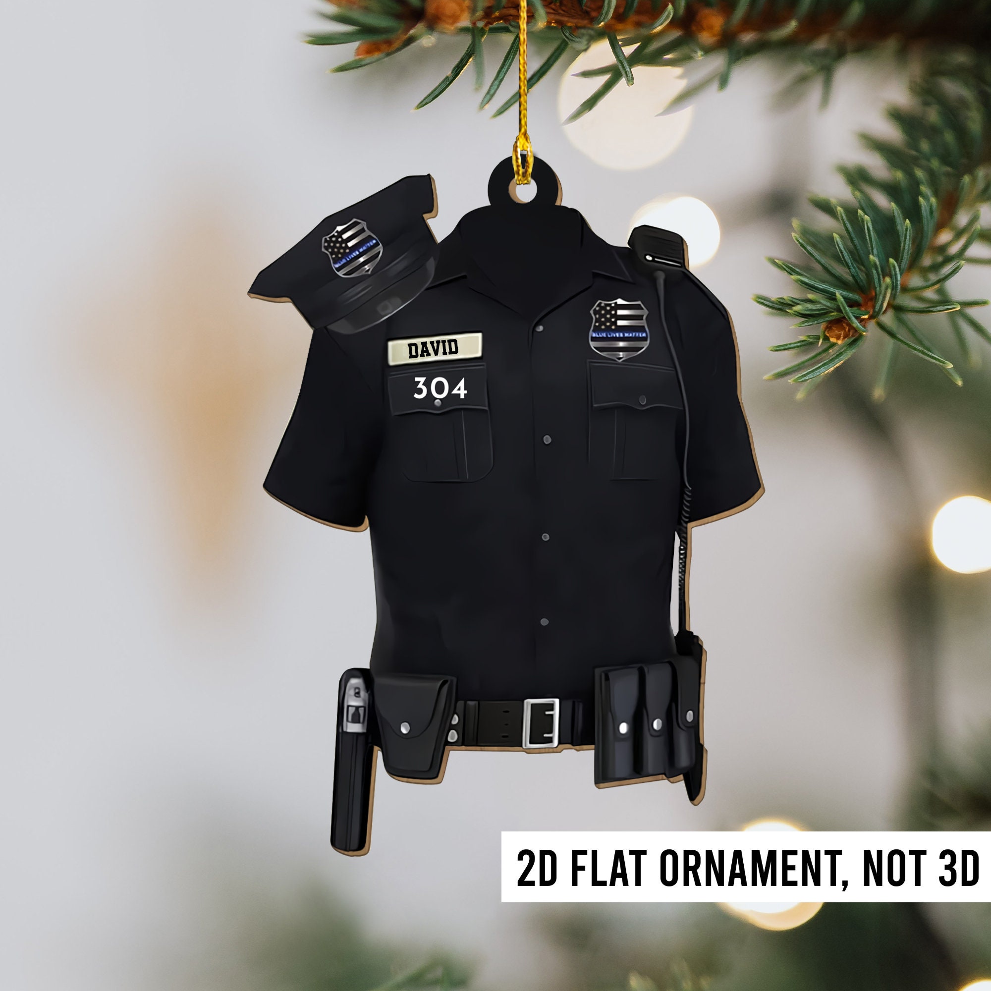 Personalized Police Vest Bulletproof Jacket Ornament Custom - Etsy Canada