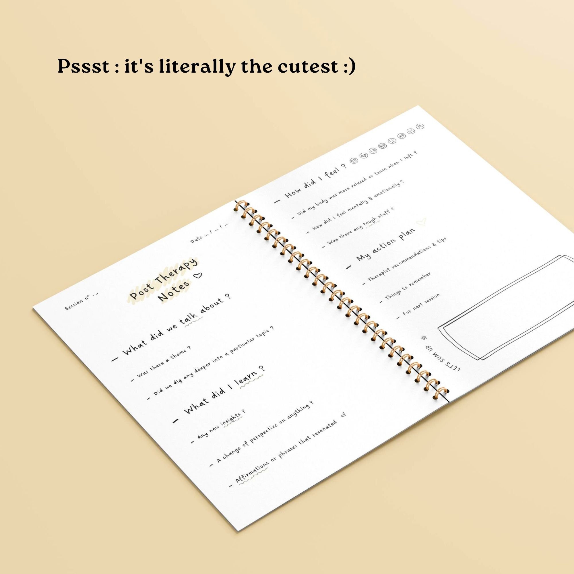 Therapy Journal - Post Therapy Notes - Therapy Debrief Journal, Therapy ...