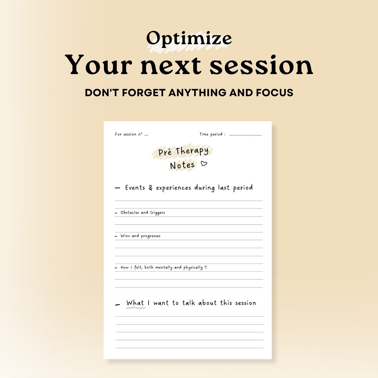 Therapy Journal - Post Therapy Notes - Therapy Debrief Journal, Therapy ...