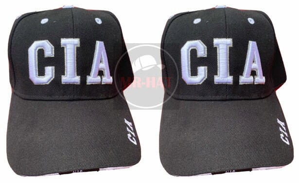 CIA Hat Baseball Cap Adjustable Black Hat Headwear - Etsy