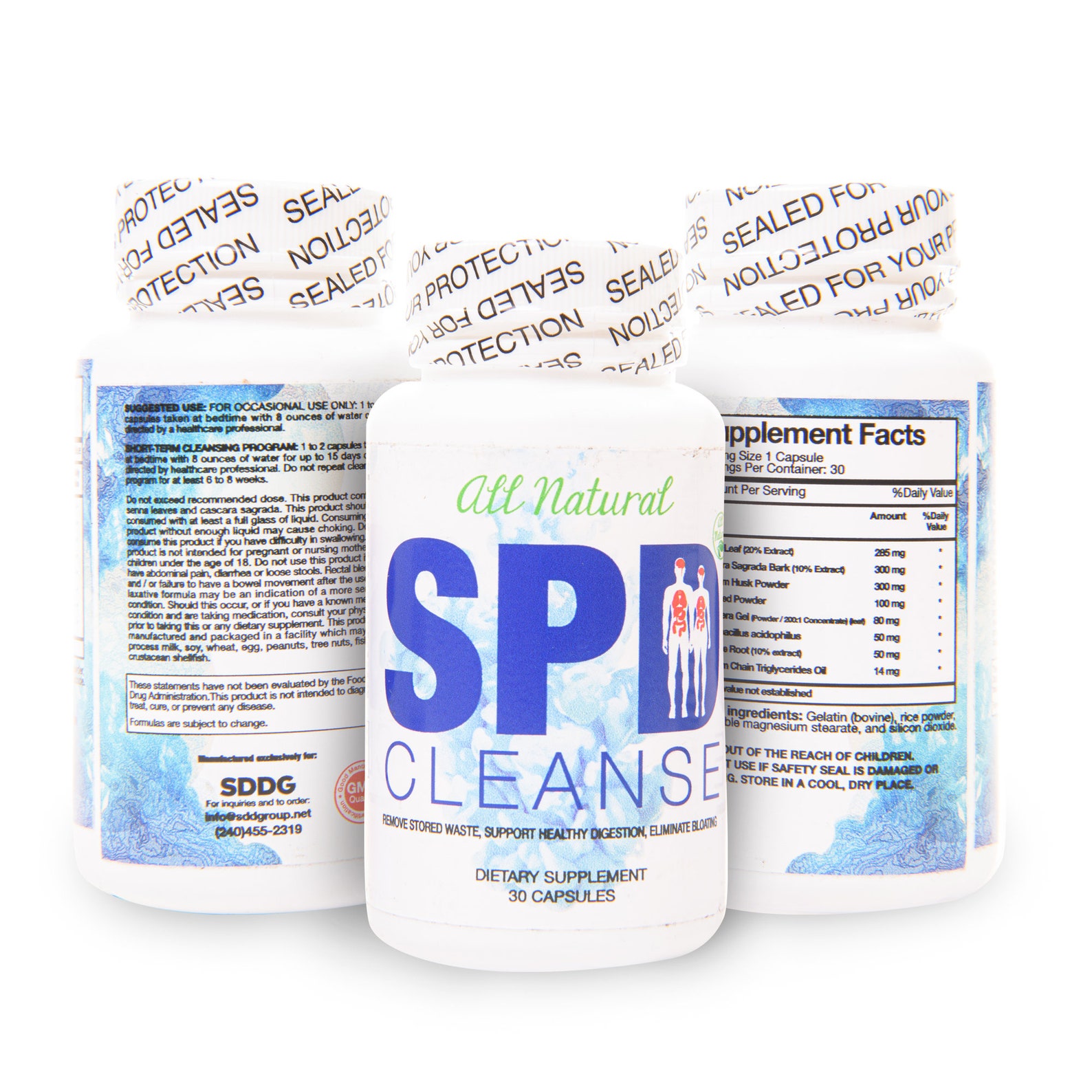 Natural Colon Cleanse Detox - Senna Bark, Aloe Vera, Herbal Blend for ...