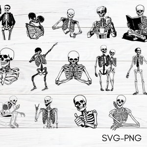 SKELETON SVG, Skeleton Svg Bundle, Skeleton Clipart, Halloween Svg ...