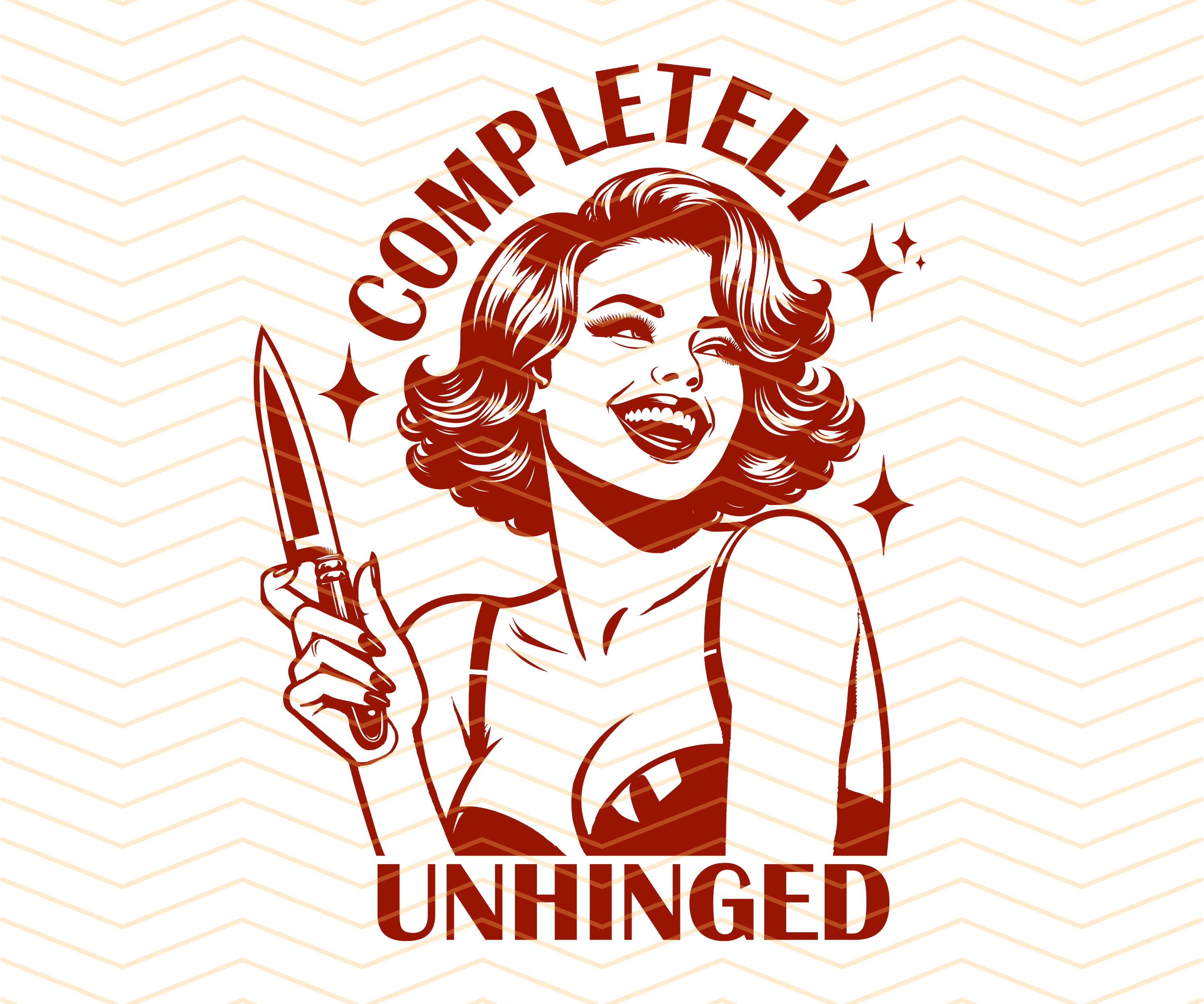 Completely Unhinged Png Svg, Retro Unhinged Girl Png, Trendy Vintage ...