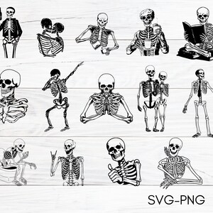 SKELETON SVG, Skeleton Svg Bundle, Skeleton Clipart, Halloween Svg ...