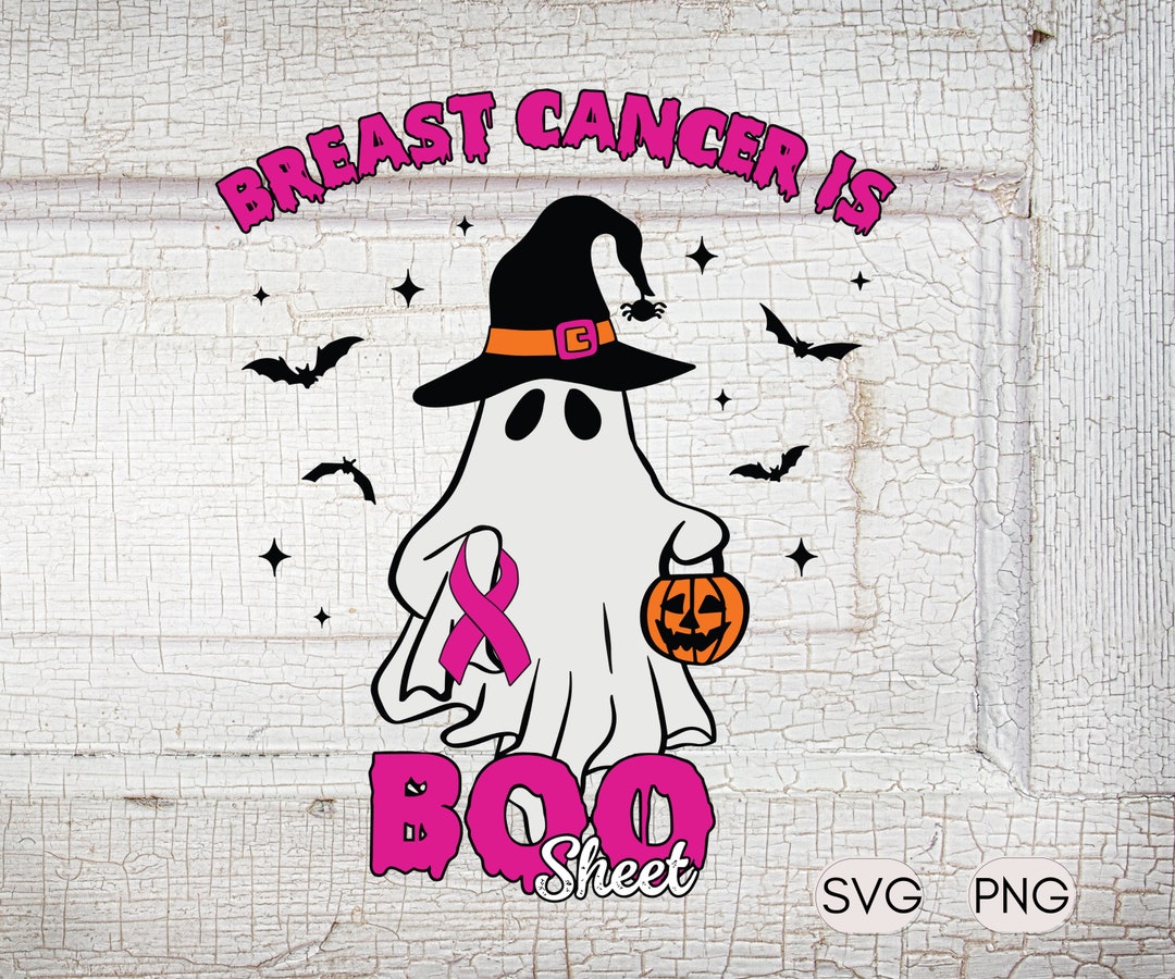 Breast Cancer is Boo Sheet Svg, Breast Cancer Awareness Svg, Halloween ...