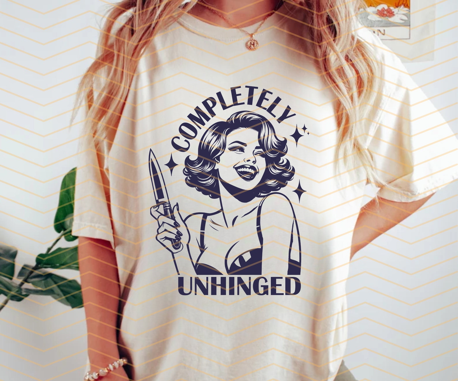 Completely Unhinged Png Svg, Retro Unhinged Girl Png, Trendy Vintage ...