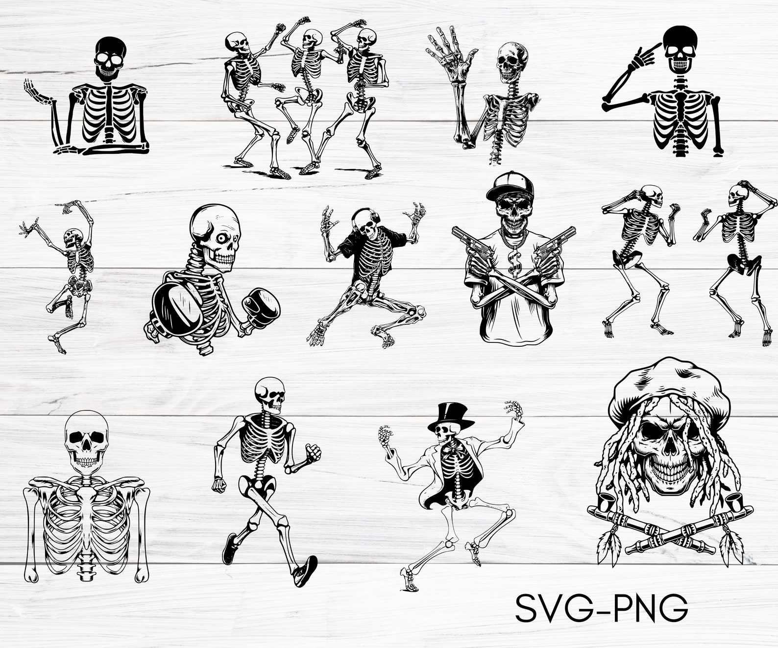SKELETON SVG, Skeleton Svg Bundle, Skeleton Clipart, Halloween Svg ...