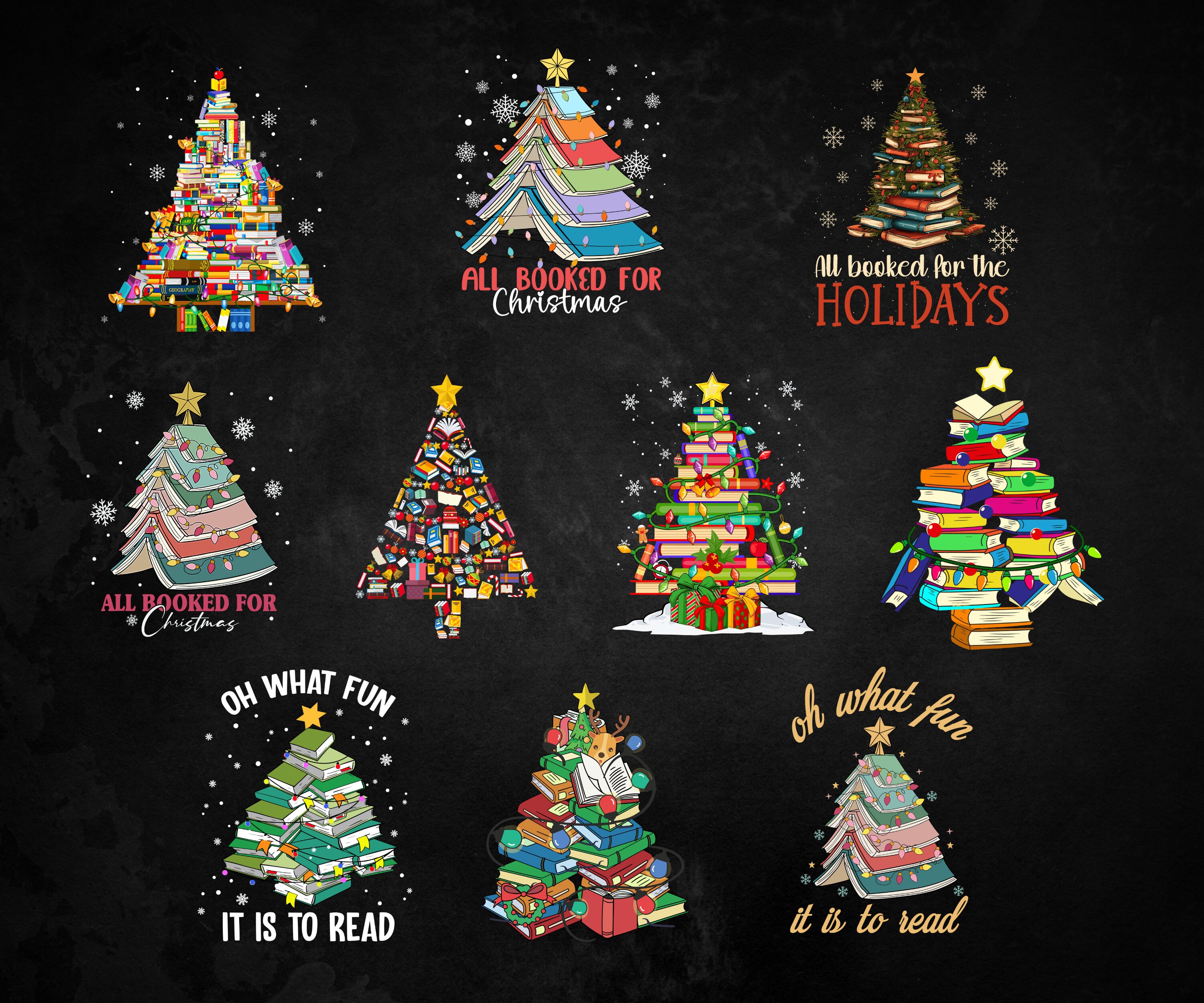 Christmas Book Tree Svg Png, Christmas Gift, Book Lovers Png, Bookworm ...