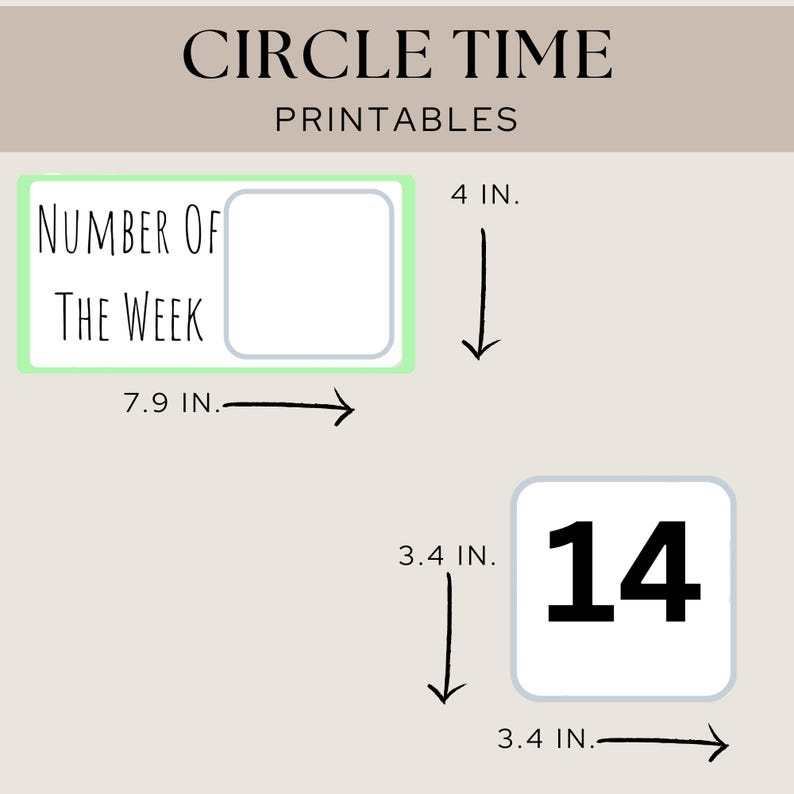 Circle Time Printables: Shapes, Colors, Numbers & Letters (PDF Download ...