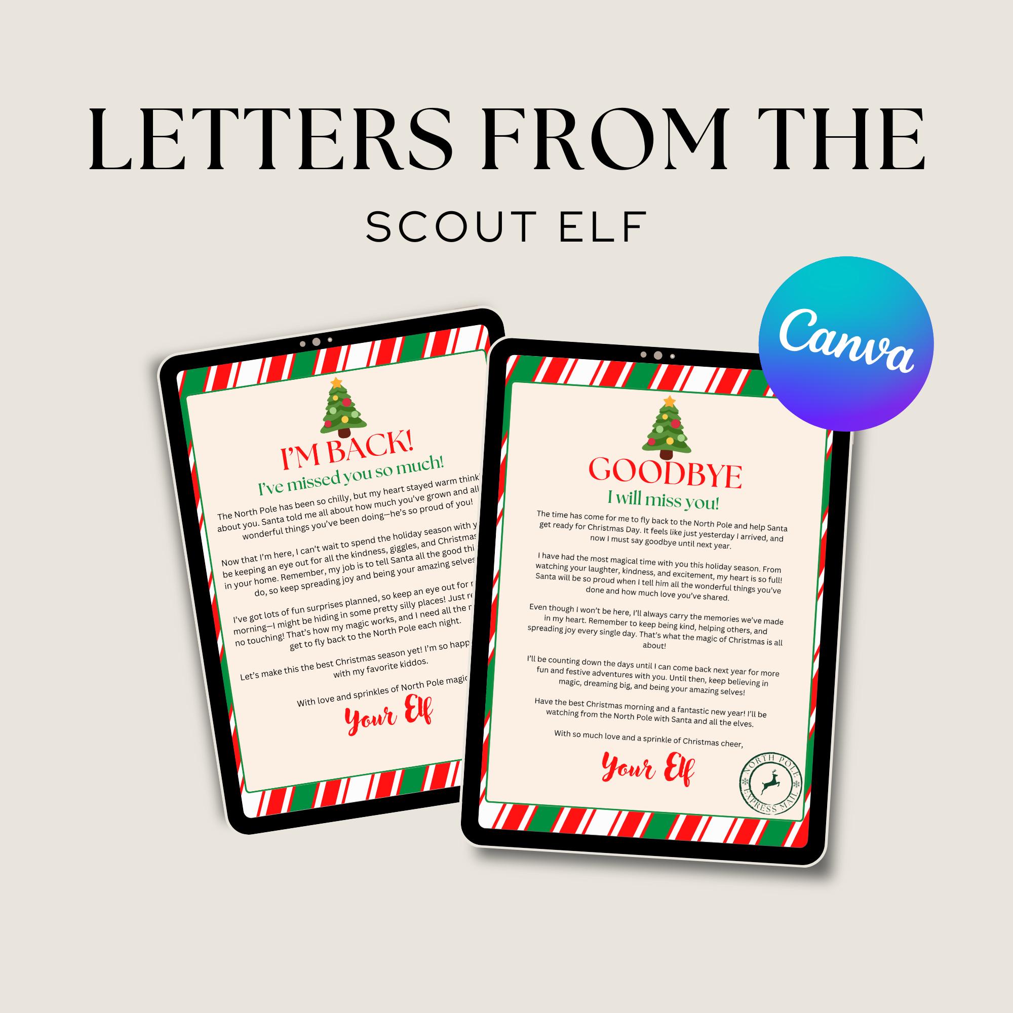 Printable Elf Welcome & Goodbye Letters: North Pole Stationery (digital ...