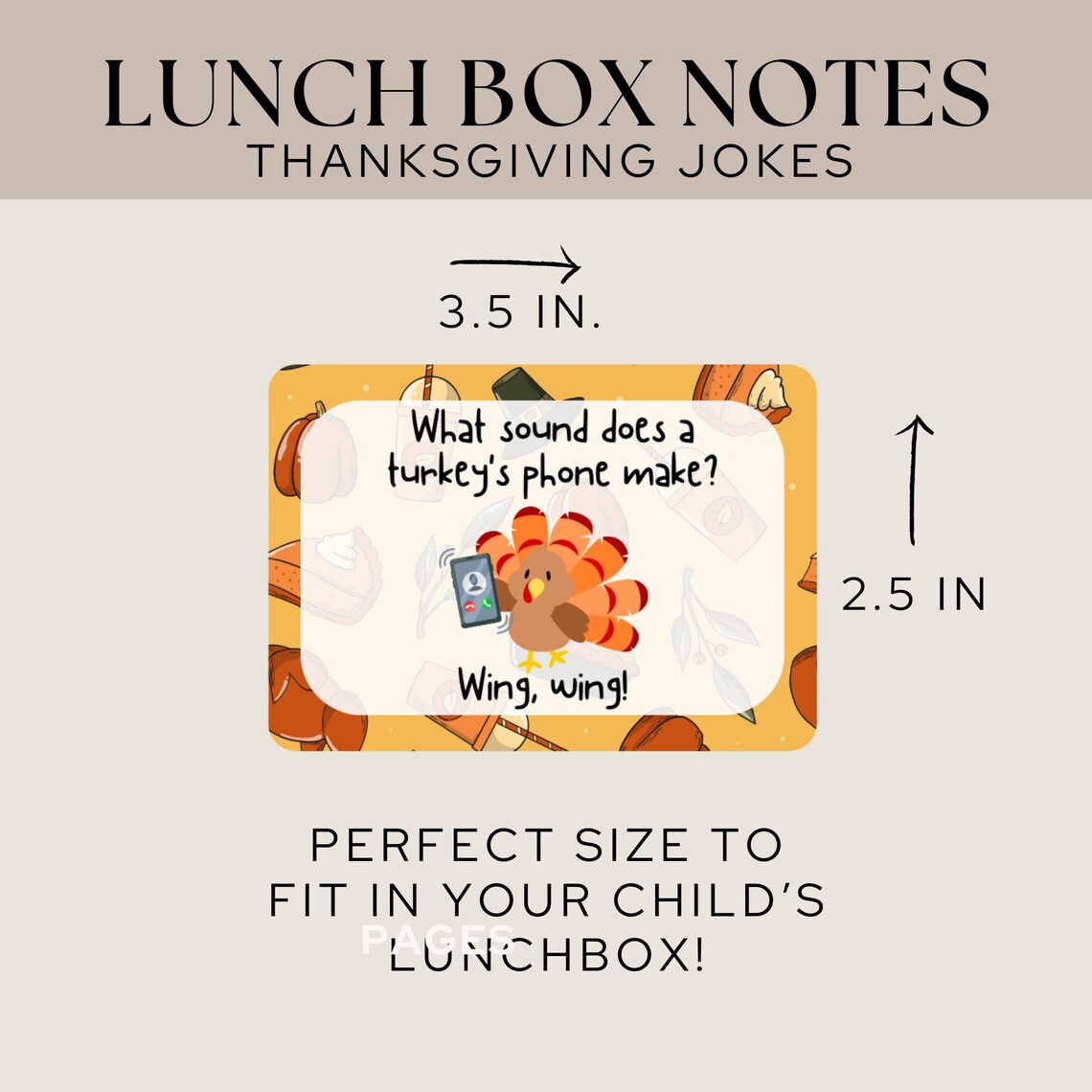 Kids Thanksgiving Lunch Box Jokes | Funny Thanksgiving Notes ...
