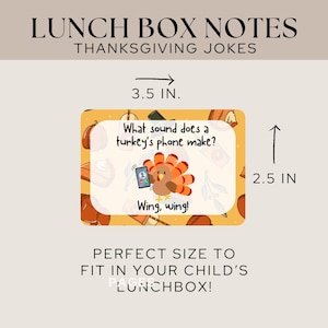 Kids Thanksgiving Lunch Box Jokes | Funny Thanksgiving Notes ...