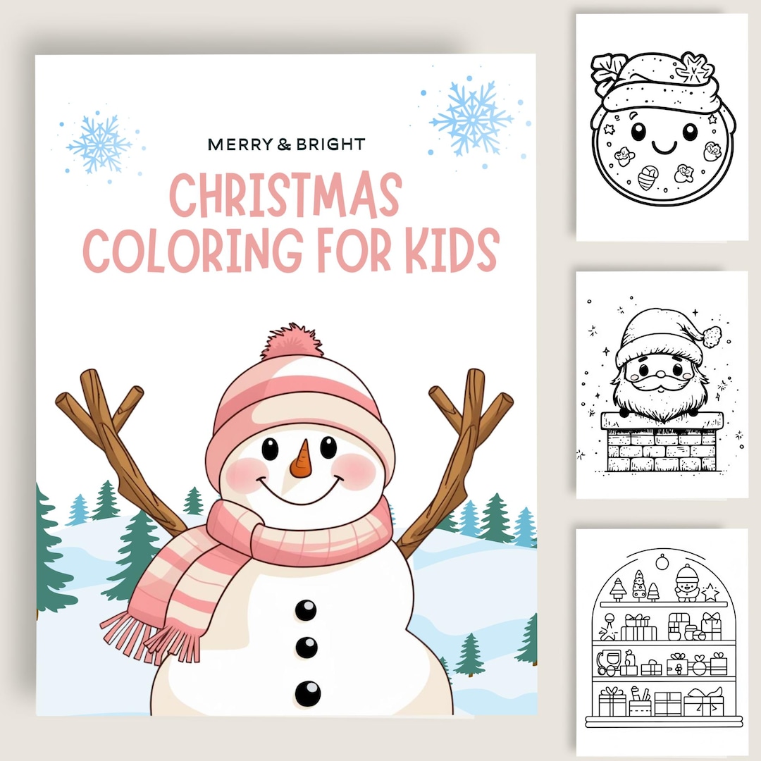 Christmas/winter Coloring Book for Kids | Festive Holiday Coloring ...