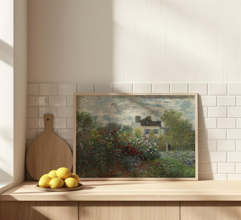Vintage Claude Monet Painting | Floral Garden Impressionist Art ...