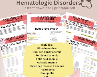 Nursing Hematology Section Review 10 Pages Study Guide - Etsy