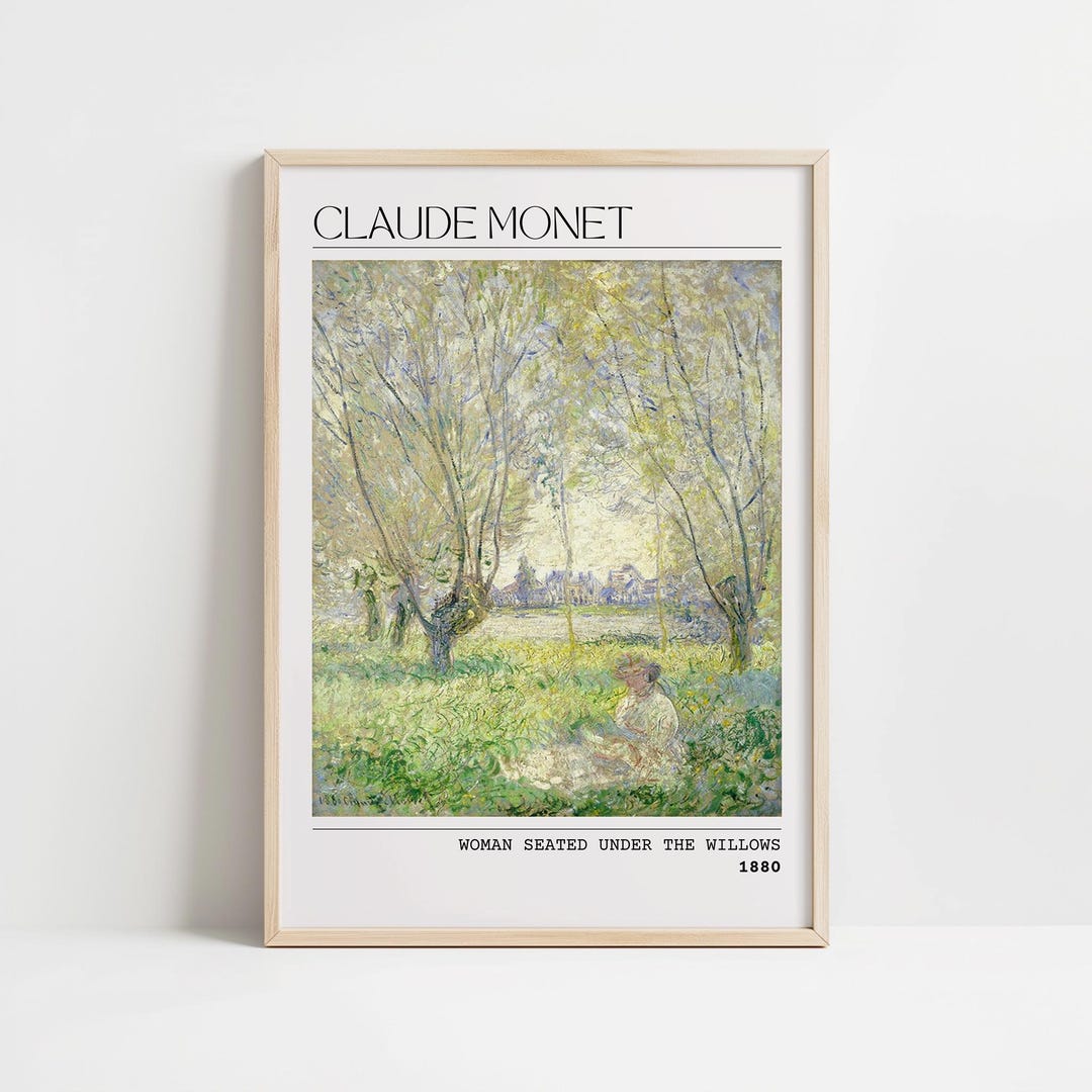 Vintage Claude Monet Painting | Woman Seated Under the Willows ...