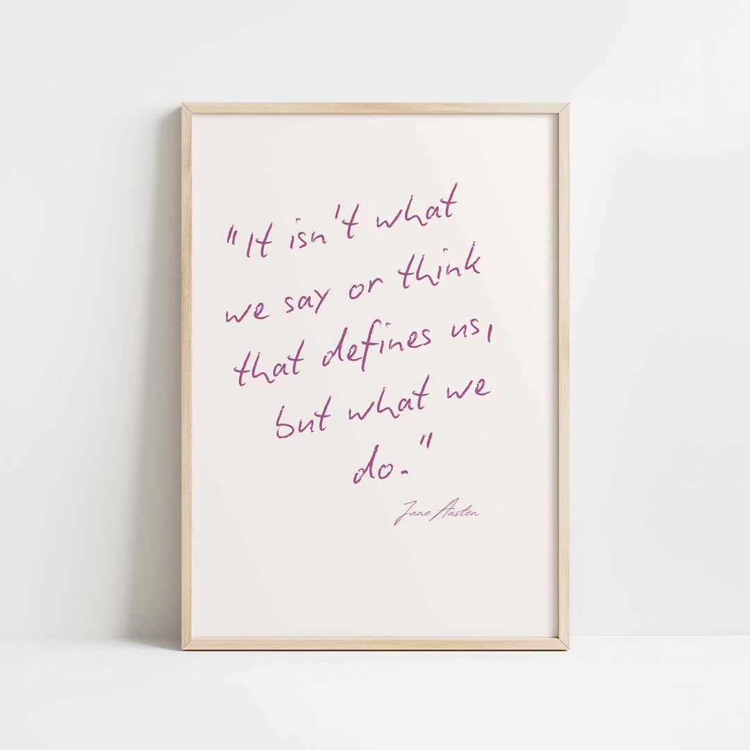 Jane Austen Quote | Famous Quote Poster | Printable Wall Art | Gift for ...