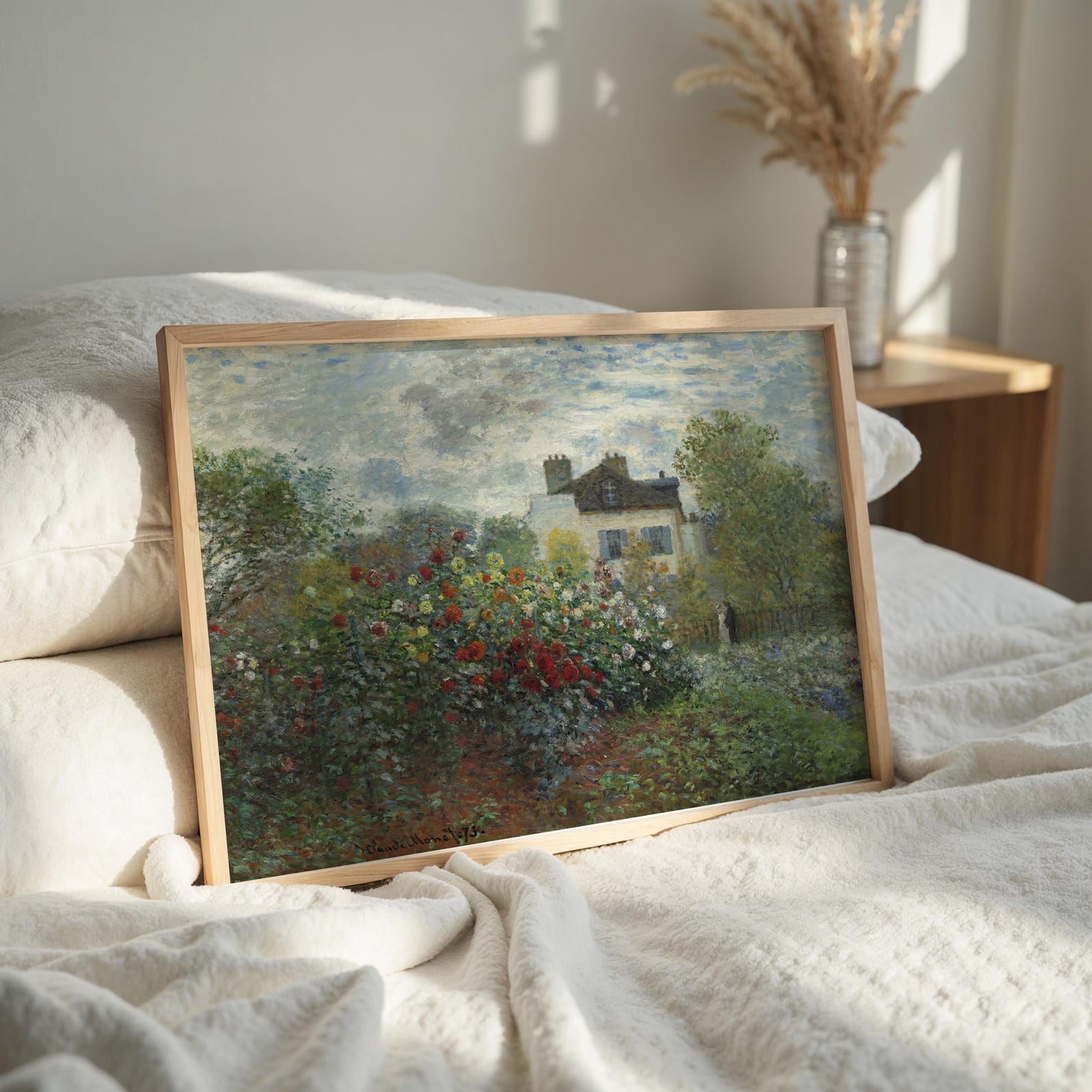 Vintage Claude Monet Painting | Floral Garden Impressionist Art ...