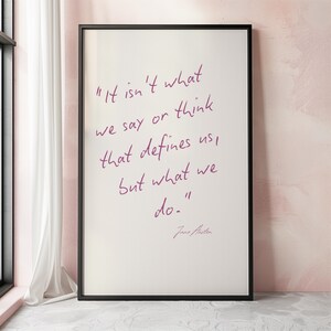 Jane Austen Quote | Famous Quote Poster | Printable Wall Art | Gift for ...